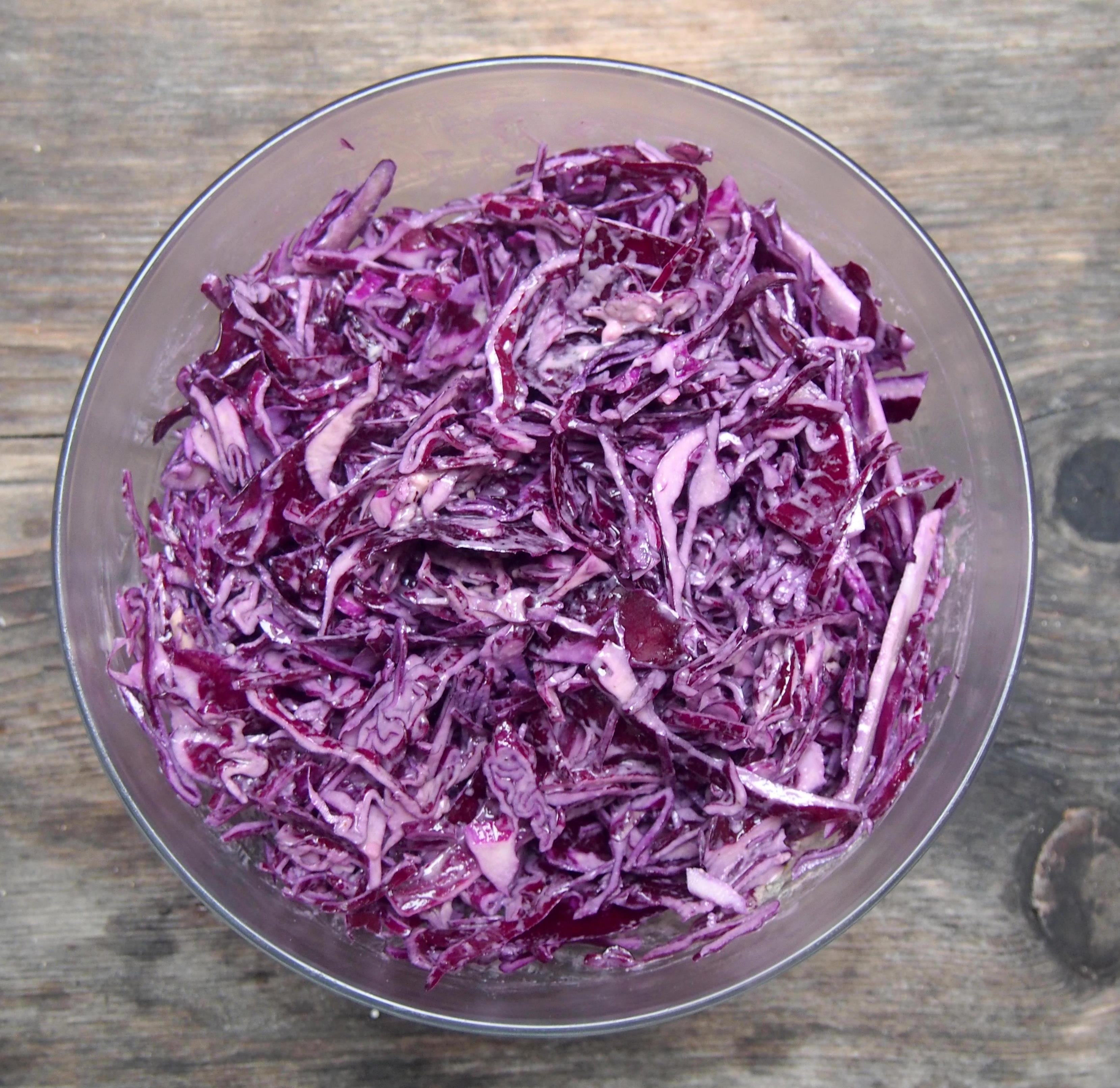 Salade de chou rouge. | Cuisiner en paix