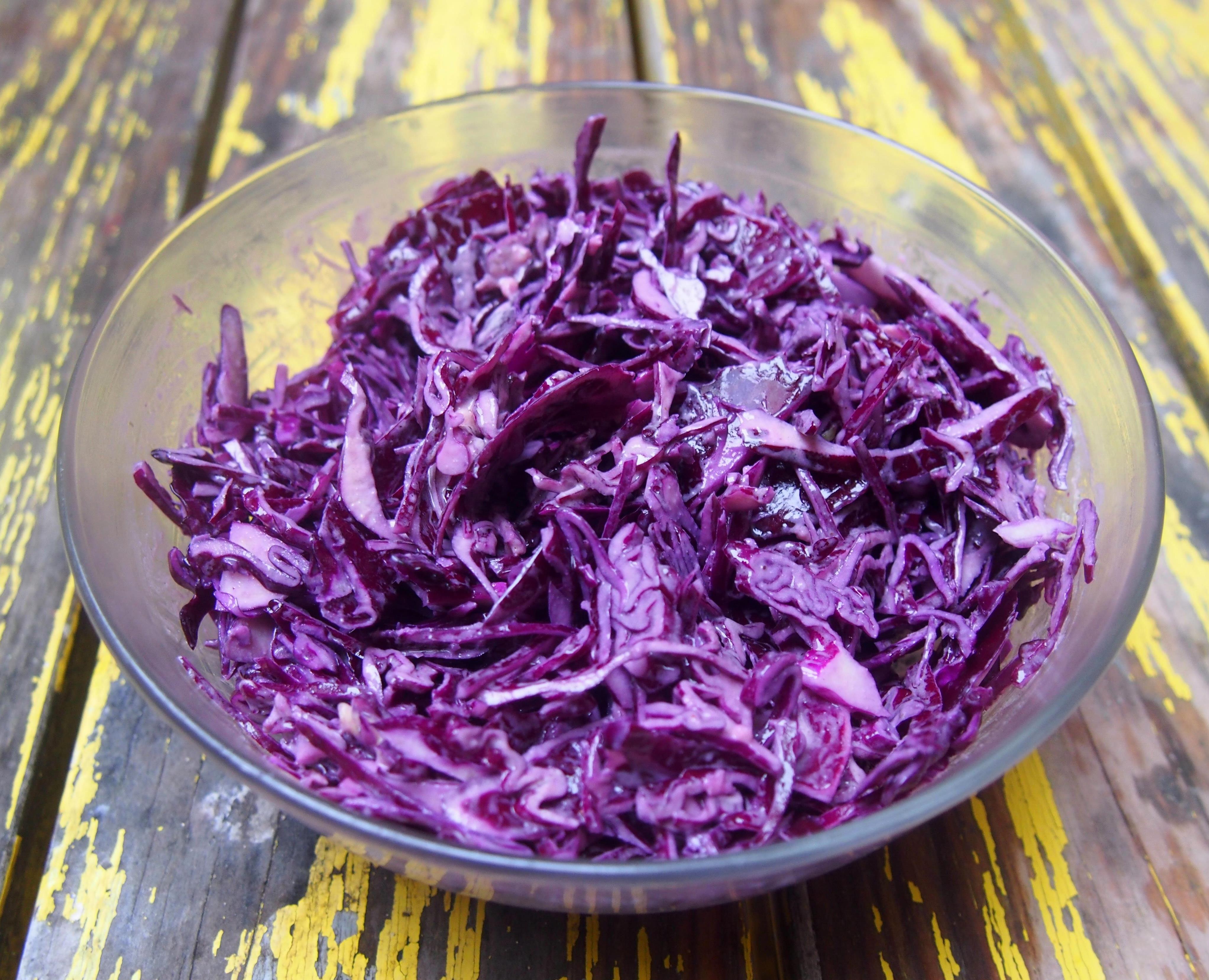 Salade de chou rouge. | Cuisiner en paix